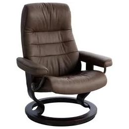 Relaxsessel stressless "Opal", braun (chocolate), B:76cm H:99cm T:74cm, Leder BATICK: Batick ist ein leicht korrigiertes, durchgefärbtes und genarbtes Möbelleder, bei dem die meisten Unebenheiten und Spuren in der Regel entfernt wurden. Batick wird mitunter doppeltönig gefärbt, um der Oberfläche mehr Lebendigkeit zu verleihen. Dank einer schützenden Oberflächenbehandlung lassen sich die meisten Fl