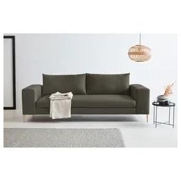 3-Sitzer OTTO products "Finnja" Sofas Gr. B/H/T: 247cm x 83cm x 103cm, Struktur fein, grün 3-Sitzer-Sofa Sofas mit Recycling-Bezug