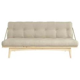 Schlafsofa KARUP DESIGN "Folk" Sofas Gr. B/H/T: 190cm x 90cm x 130cm, Gestell: Natur, beige aus massiven Kiefernholz, inkl. Futonmatratze