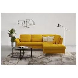 Ecksofa Inosign "Palm Beach L-Form" Sofas Gr. B/H/T: 259cm x 89cm x 224cm, Olympia EASY CLEAN, Ottomane rechts, mit Sitztiefenverstellung-ohne Bettfunktiom-ohne Stauraum-ohne Armteilverstellung, braun (messing) Federkern, mit Sitztiefenverstellung, wahlweise Bettfunktion