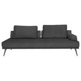 Recamiere furninova "Alexa Daybed" Sofas Gr. B/H/T: 202 cm x 40 cm x 102 cm, Luxus-Microfaser, grau (grey) Longchair Daybed inklusive 2 Rückenkissen, Stützkissen und 1 Armlehnkissen