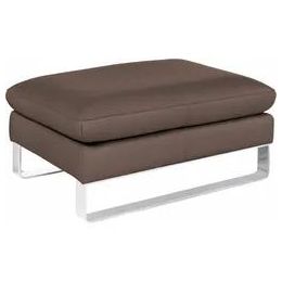 Hocker Calia italia "Dave" Gr. B/H/T: 95cm x 42cm x 68cm, Leder BULL, braun (espresso) mit Kufen