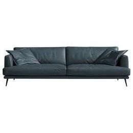 2,5-Sitzer Egoitaliano "Sophia, Designsofa mit extrakomfortablem Sitzkomfort" Sofas Gr. B/H/T: 214 cm x 77 cm x 96 cm, Leder BULL, 2,5 Sitzer, grau (smoke) Daunenfederung, inkl. 2 Kissen