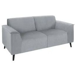 2-Sitzer DOMO collection "Amora" Sofas Gr. B/H/T: 178cm x 81cm x 90cm, Struktur, ohne Funktion, silberfarben (silber) inklusive komfortablem Federkern