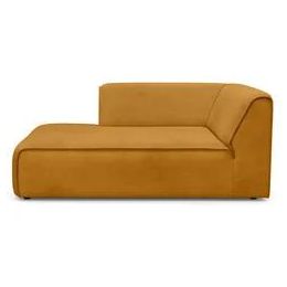 Ottomane RAUM.ID "Merid" Sofas Gr. B/H/T: 100cm x 70cm x 162cm, Samtcord, Ottomane links, gelb (curry) als Modul oder separat verwendbar, für individuelle Zusammenstellung