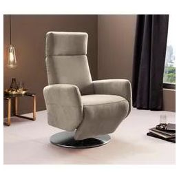 Sit & More TV-Sessel SIT & MORE "Kobra" Sessel Gr. Luxus-Microfaser weich, B/H/T: 71cm x 110cm x 82cm, beige manuelle Relaxfunktion