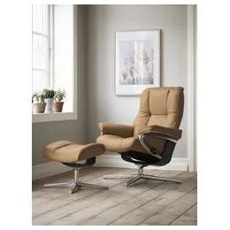 Relaxsessel stressless "Mayfair" Sessel Gr. Leder PALOMA, Cross Base Schwarz, Relaxfunktion-Drehfunktion-PlusTMSystem-Gleitsystem-BalanceAdaptTM, B/H/T: 79cm x 102cm x 73cm, braun (taupe paloma) mit Cross Base, Größe S, M & L, Holzakzent Schwarz