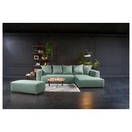 Ecksofa Tom Tailor HOME "HEAVEN CASUAL XL" Sofas Gr. B/H/T: 302cm x 85cm x 221cm, Struktur fein TBO, Recamiere rechts, ohne Bettfunktion-ohne Bettkasten, grün (mint tbo 53) aus der COLORS COLLECTION, wahlweise mit Bettfunktion & Bettkasten