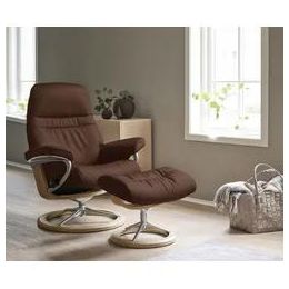 Relaxsessel stressless "Sunrise", braun (malt braun batick), B:79cm H:103cm T:73cm, Leder BATICK: BATICK ist ein leicht korrigiertes, durchgefärbtes und genarbtes Möbelleder, bei dem die meisten Unebenheiten und Spuren in der Regel entfernt wurden., Leder PALOMA: PALOMA ist ein durchgefärbtes Semianilin-Möbelleder mit natürlicher Narbung., ROHLEDER Stoff Q2 FARON: Ein fester zuverlässiger Bouclu00