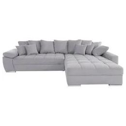 Ecksofa Inosign "Gwenni L-Form" Sofas Gr. B/H/T: 323cm x 94cm x 222cm, Struktur weich, weiß (silber) auch in Aqua Clean Supreme erhältlich; bis zu 140 kg pro Sitzfläche