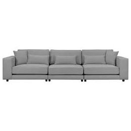 Big-Sofa OTTO products "Grenette" Sofas Gr. B/H/T: 317cm x 77cm x 102cm, Struktur (recyceltes Polyester), grau (anthrazit) Modulsofa, im Baumwoll-Leinenmix oder aus recycelten Stoffen