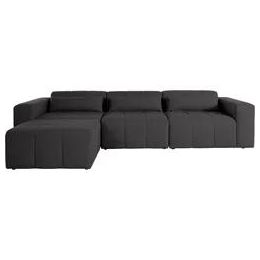 Ecksofa LeGer Home by Lena Gercke "Maileen L-Form" Sofas Gr. B/H/T: 322 cm x 74 cm x 155 cm, Struktur weich, Recamiere links, schwarz Modulsofa, bestehend aus 4 Modulen, Farben mixbar