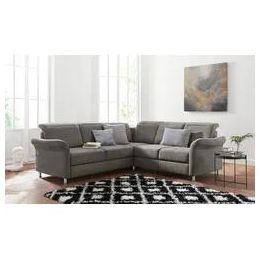 Sit & More Ecksofa SIT & MORE "Darwin L-Form", braun (schlamm), B:249cm H:83cm T:229cm, Sofas, inklusive Federkern, wahlweise mit Kopfteilverstellung, Bettfunktion