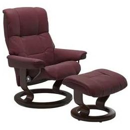 Fußhocker stressless "Mayfair" Hocker Gr. B/H/T: 55cm x 38cm x 39cm, Leder BATICK, Classic Base Braun, rot (bordeaux batick) mit Classic Base, Gestell Braun