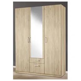 Kleiderschrank Priess "Bilbao", braun (struktureichefarben hell), B:140cm H:193cm T:54cm, Holzwerkstoff, Schränke, Drehtürenschrank Kleiderschrank, Türanschlag links oder rechts