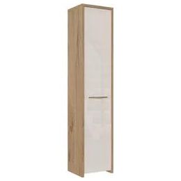 Garderobenschrank Home Affaire "Gala" Schränke Gr. B/H/T: 41 cm x 192 cm x 36 cm, 1 St., beige (beige, pacific walnuss decor) hochwertig UV lackiert, Soft-Close-Funktion