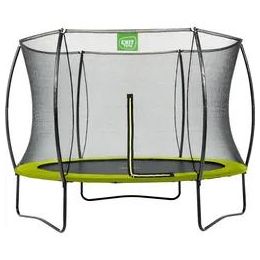 Gartentrampolin EXIT "Silhouette" Trampoline Gr. Ø 244cm, grün (schwarz) Kinder mit Sicherheitsnetz