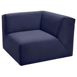 Sofa-Eckelement Tom Tailor HOME "ELEMENTS" Polsterelemente Gr. Samtstoff TSV, blau (indigo tsv 6) Sofa-Element Ecke zur Verbindung der Sofaelemente