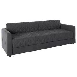 Schlafsofa Inosign "Kelly" Sofas Gr. B/H/T: 226 cm x 78 cm x 86 cm, grau (dunkelgrau) Topper inklusive; mit Federkern, Bezug ist abnehmbar