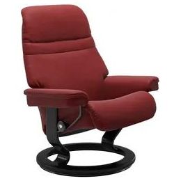 Relaxsessel stressless "Sunrise", rot (cherry paloma), B:75cm H:100cm T:73cm, Leder BATICK: BATICK ist ein leicht korrigiertes, durchgefärbtes und genarbtes Möbelleder, bei dem die meisten Unebenheiten und Spuren in der Regel entfernt wurden., Leder PALOMA: PALOMA ist ein durchgefärbtes Semianilin-Möbelleder mit natürlicher Narbung., ROHLEDER Stoff Q2 FARON: Ein fester zuverlässiger Bouclu00e9 mit