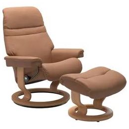 Relaxsessel stressless "Sunrise", braun (latte batick), B:75cm H:100cm T:73cm, Leder BATICK: BATICK ist ein leicht korrigiertes, durchgefärbtes und genarbtes Möbelleder, bei dem die meisten Unebenheiten und Spuren in der Regel entfernt wurden., Leder PALOMA: PALOMA ist ein durchgefärbtes Semianilin-Möbelleder mit natürlicher Narbung., ROHLEDER Stoff Q2 FARON: Ein fester zuverlässiger Bouclu00e9 mi