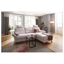 Ecksofa Home Affaire "Westerland L-Form" Sofas Gr. B/H/T: 252cm x 90cm x 162cm, Chenille-Optik, Recamiere rechts, ohne Bettfunktion, ohne Bettkasten, ohne Armlehnfunktion, rosa (rose) Federkern-Polsterung, wahlweise mit Bettfunktion, Bettkasten