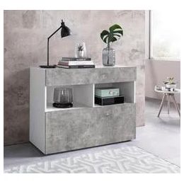 Sideboard Inosign "Sorano" Sideboards weiß (weiss matt/beton-optik) Breite 111 cm