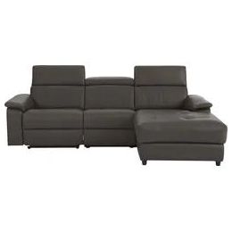 Ecksofa Home Affaire "Binado, L-Form" Sofas Gr. B/T: 252cm x 164cm, Kunstleder, Recamiere rechts, mit motorischer Relaxfunktion-mit USB-Anschluss, braun mit manueller oder elektrischer Relaxfunktion USB-Anschluss