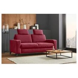 2,5-Sitzer Places of Style "Lolland" Sofas Gr. B/H/T: 183cm x 88cm x 88cm, Luxus-Microfaser ALTARA NUBUCK, rot (bordeaux) mit Federkern, auch abwischbarem Bezug