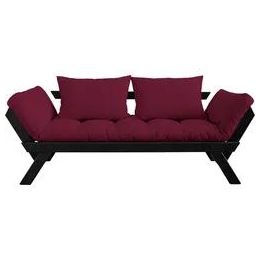 Schlafsofa KARUP DESIGN "Bebop" Sofas Gr. schwarz, bunt (bordeauxrot) inkl. Futonmatratze