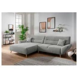 Ecksofa Inosign "Drago L-Form" Sofas Gr. B/H/T: 290cm x 81cm x 166cm, Microfaser, Recamiere links, Bezugsfarbe grau-Recamiere links, grau frei im Raum stellbar, versch. Stoffe, 3-, 2-Sitzer & Sessel verfügbar