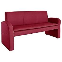 Hockerbank exxpo - SOFA FASHION "Cortado, 3-Sitzer mit hohem Sitzkomfort" Hocker Gr. B/H/T: 182cm x 89cm x 67cm, rot (rot 5000) Polsterbank Hocker hohe Bodenfreiheit, schöne Detailverarbeitung, wahlweise Lederbezug