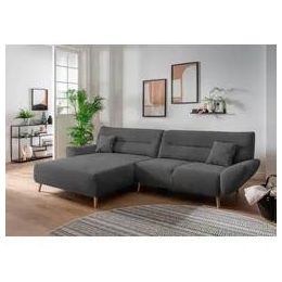 Ecksofa Inosign "Drago L-Form" Sofas Gr. B/H/T: 290cm x 81cm x 166cm, Microfaser, Recamiere links, Bezugsfarbe anthrazit-Recamiere links, grau (anthrazit) frei im Raum stellbar, versch. Stoffe, 3-, 2-Sitzer & Sessel verfügbar