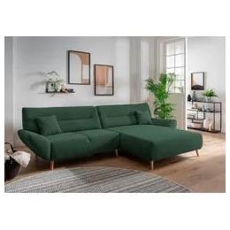 Ecksofa Inosign "Drago L-Form" Sofas Gr. B/H/T: 290cm x 81cm x 166cm, Microfaser, Recamiere rechts, Bezugsfarbe moosgrün-Recamiere rechts, grün (moosgrün) frei im Raum stellbar, versch. Stoffe, 3-, 2-Sitzer & Sessel verfügbar