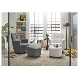 Relaxsessel SET ONE BY Musterring "SO 1450" Sessel Gr. Cord, Drehfunktion-Wippfunktion, B/H/T: 80cm x 96cm x 88cm, grau (light grey gct 09) mit Dreh- und Wippfunktion, wahlweise Hocker erhältlich