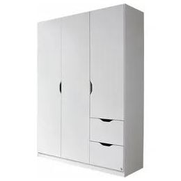 Kleiderschrank Rauch "Freiham" Schränke Gr. B/H/T: 136 cm x 197 cm x 54 cm, 3 St., weiß mit Griffmulden und Schubkästen