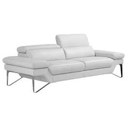 2,5-Sitzer Egoitaliano "Princess, Designsofa und super bequem, tolle Detailverarbeitung" Sofas Gr. B/H/T: 236 cm x 95 cm x 108 cm, Leder BULL, inkl. verstellbarer Kopfteile, weiß inkl. verstellbarer Kopfteile