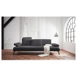 3-Sitzer Andas "Stenlille" Sofas Gr. B/H/T: 251cm x 83cm x 107cm, Struktur grob, grau (anthrazit) incl. Sitztiefen-, Kopfteil- und Armteilverstellung