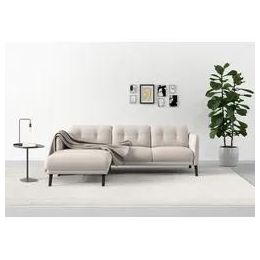 Sit & More Ecksofa SIT & MORE "Scandia L-Form" Sofas Gr. B/H/T: 269cm x 82cm x 183cm, Luxus-Microfaser Euphoria, Recamiere links, Mit Kopfteilverstellung-Mit Armteilfunktion-Mit schwarzen matten Metallfüßen, grau (elephant) Wahlweise mit Kopfteilverstellung und Armteilfunktion