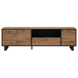 TV-Bank FORTE Sideboards Gr. B/H/T: 180,8 cm x 52,8 cm x 42 cm, 1 St., schwarz (eiche, schwarz) TV-Sideboard Breite ca. 180 cm