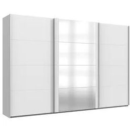 Schwebetürenschrank wimex "Barmbek Schlafzimmerschrank BESTSELLER Garderobenschrank" Schränke Gr. B/H/T: 360cm x 236cm x 64cm, 3 St., weiß (weiß/spiegel) Kleiderschrank mit 2 Stoffboxen und zusätzlichen Böden, Spiegeltür