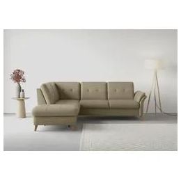 Sit & More Ecksofa SIT & MORE "Göteborg" Sofas Gr. B/H/T: 250cm x 90cm x 226cm, Luxus-Microfaser, Ottomane links, ohne Bettfunktion-ohne Bettkasten, beige Sitztiefenverstellung und Federkern, wahlweise mit Bettfunktion