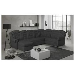 Wohnlandschaft Home Affaire "Boston U-Form" Sofas Gr. B/H/T: 333 cm x 102 cm x 216 cm, Kunstleder SOFTLUX, langer Schenkel rechts-Recamiere links, Ohne Bettfunktion-ohne Schubkasten, schwarz (black) Gemütliche Wohnlandschaft mit hoher Rückenlehne in klassischem Design