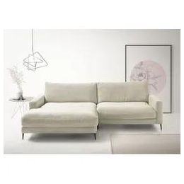 Ecksofa Inosign "Downtown, B/T/H: 272/190/84 cm L-Form" Sofas Gr. B/H/T: 272cm x 84cm x 190cm, Cord, Recamiere links, beige (natur) weicher Sitzkomfort auch in Cord und Bouclé, incl. Zierkissen