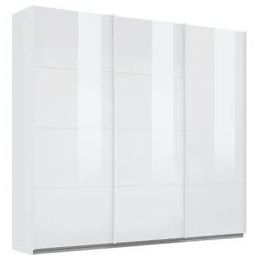 Schwebetürenschrank Rauch "Kleiderschrank Schrank Garderobe TOPSELLER OTELI inkl. Inneneinteilung" Schränke Gr. B/H/T: 203 cm x 210 cm x 62 cm, weiß (weiß, hochglanz weiß) mit 3 Innenschubladen sowie zusätzlichen Einlegeböden MADE IN GERMANY