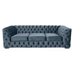 Guido Maria Kretschmer Home & Living Chesterfield-Sofa "Kalina", blau (tinte), B:230cm H:67cm T:98cm, GUIDO MARIA KRETSCHMER HOME & LIVING, Sofas, klassische Chesterfield-Knopfheftung, sehr hochwertige Verarbeitung