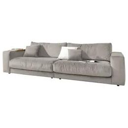 Big-Sofa 3C Candy "Enisa II", grau (light, grau), B:290cm H:86cm T:127cm, 100% Polyester, Sofas, incl. 1 Flatterkissen, Wahlweise mit Flecken-Schutz-Bezug Easy care