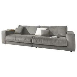 Big-Sofa 3C Candy "Enisa II", grau (anthrazit), B:290cm H:86cm T:127cm, 100% Polyester, Sofas, incl. 1 Flatterkissen, Wahlweise mit Flecken-Schutz-Bezug Easy care