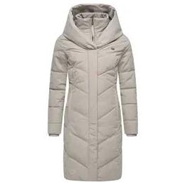 Winterjacke Ragwear "Natalka II" Gr. XL (42), weiß (bone) Damen Jacken stylischer, gesteppter Winterparka mit gefütterter Kapuze