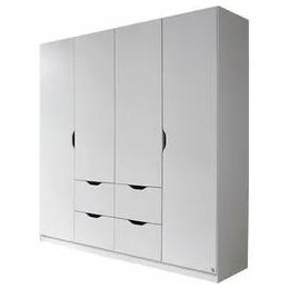 Kleiderschrank Rauch "Freiham" Schränke Gr. B/H/T: 181cm x 197cm x 54cm, 4 St., weiß mit Griffmulden und Schubkästen